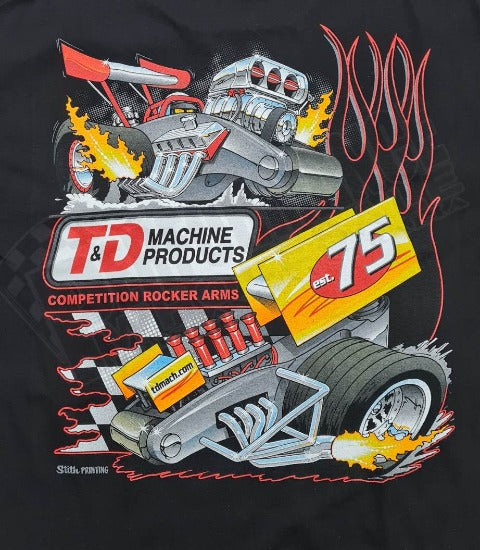 T&D Machine Products T-Shirt ~ Sprintcar & Front Engine Dragster ~ Bla – Performance Wholesale ...
