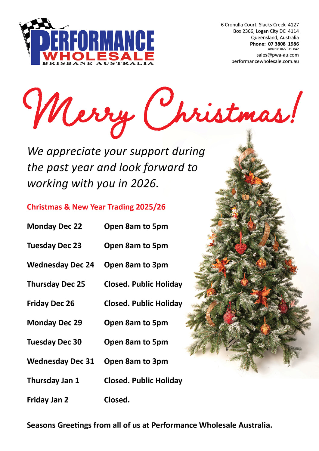 Performance Wholesale Australia PTY LTD – Performance Wholesale PTY LTD