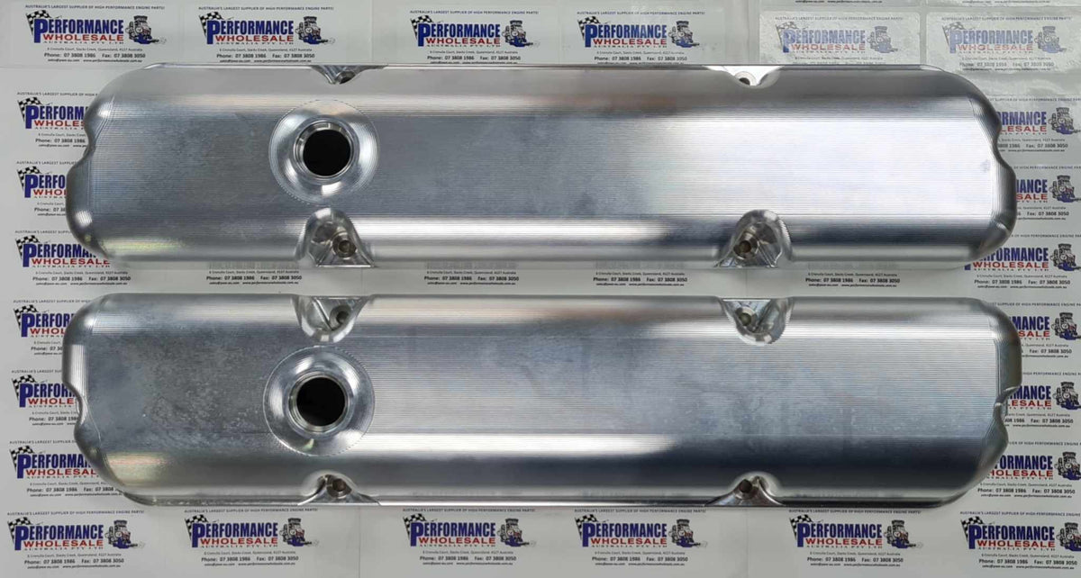 PWW Billet Valve Covers Suit Holden V8 EFI Heads ~ -12 ORB Female Fitt ...