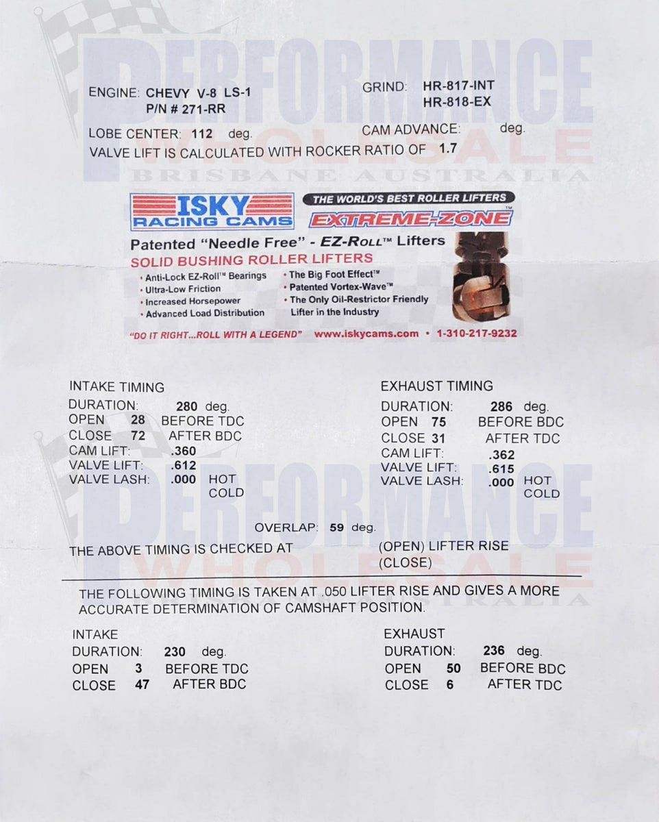 ISKY CAMSHAFT HYDRAULIC ROLLER LS 230/236@050 112LS 612/615 ...