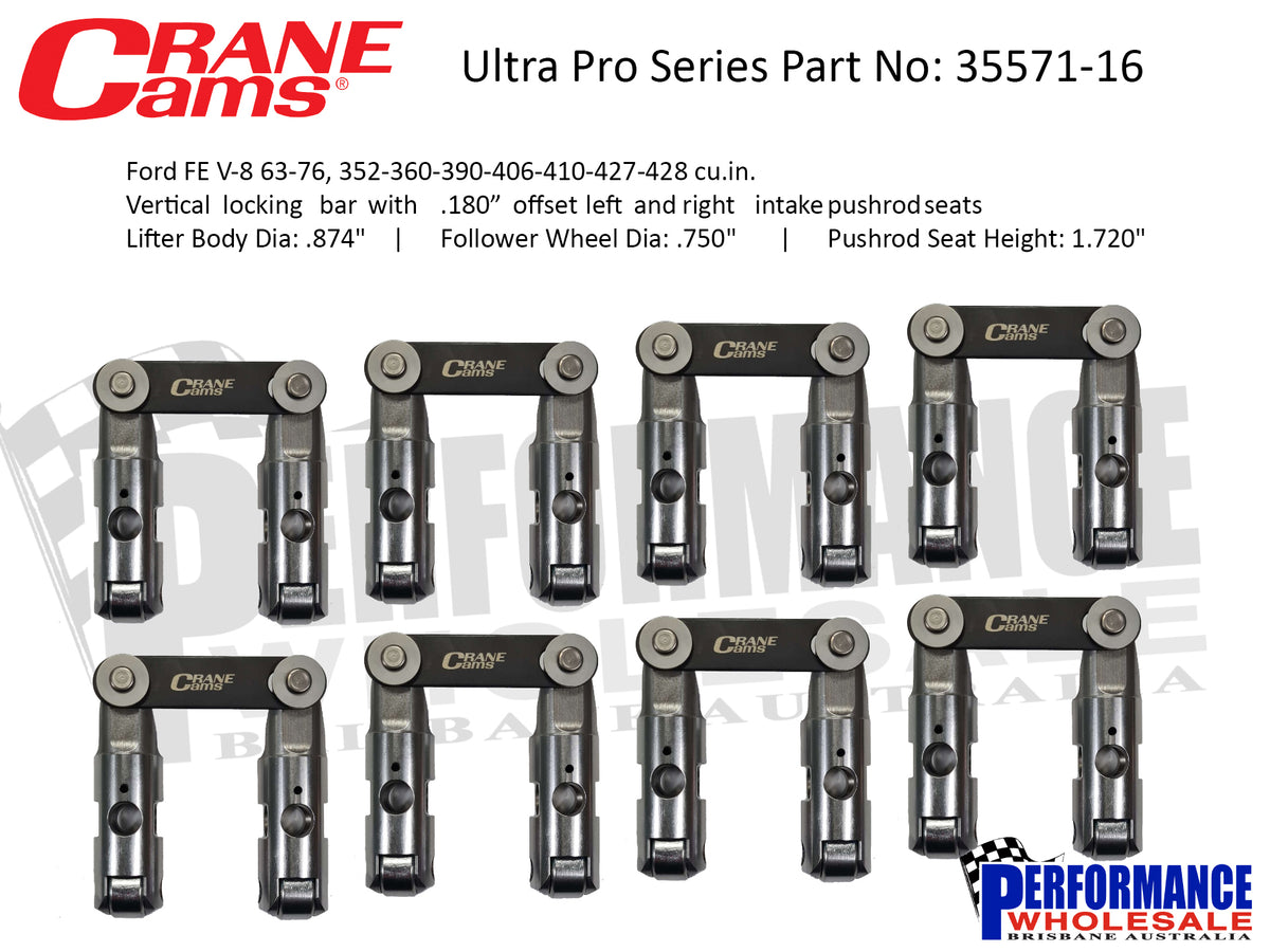 Crane Solid Roller Lifters Suit Ford FE V-8 63-76, 352-360-390-406-410 ...