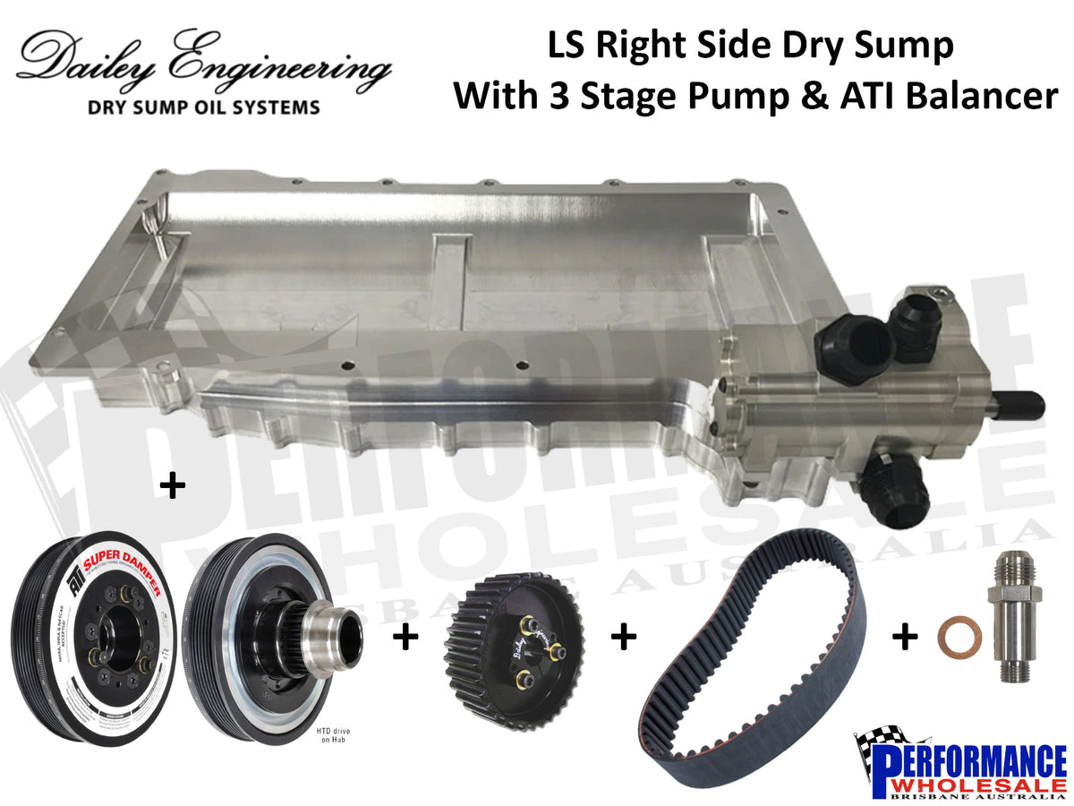 Dailey Engineering GM LS2, LS3 Production Right Side Dry Sump With 3 S ...