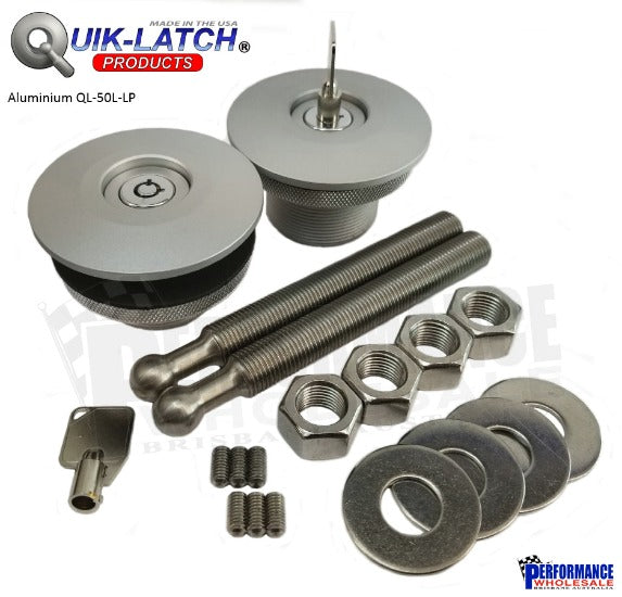 Quik-Latch QL-50L Lockable Series Low Profile Hood Pin Kit ~ Pair ...