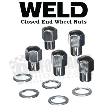 Weld Racing Closed End Wheel Nuts, 12mm x 1.5mm, 5 Pack, Suit V-Series ...